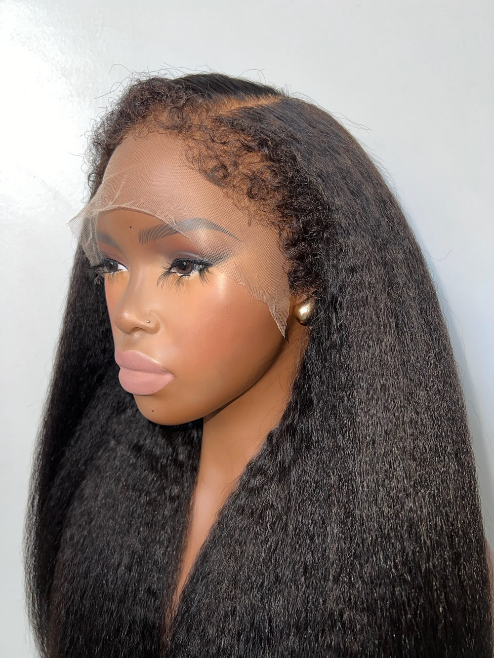 Hybrid Nye HD Custom – Virgin Kinky Straight Human Hair Wig